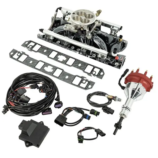 EDELBROCK BLACK PLASMA Pro-Flo 4 EFI Kit for SBF 351W C.I.D. Engines ...