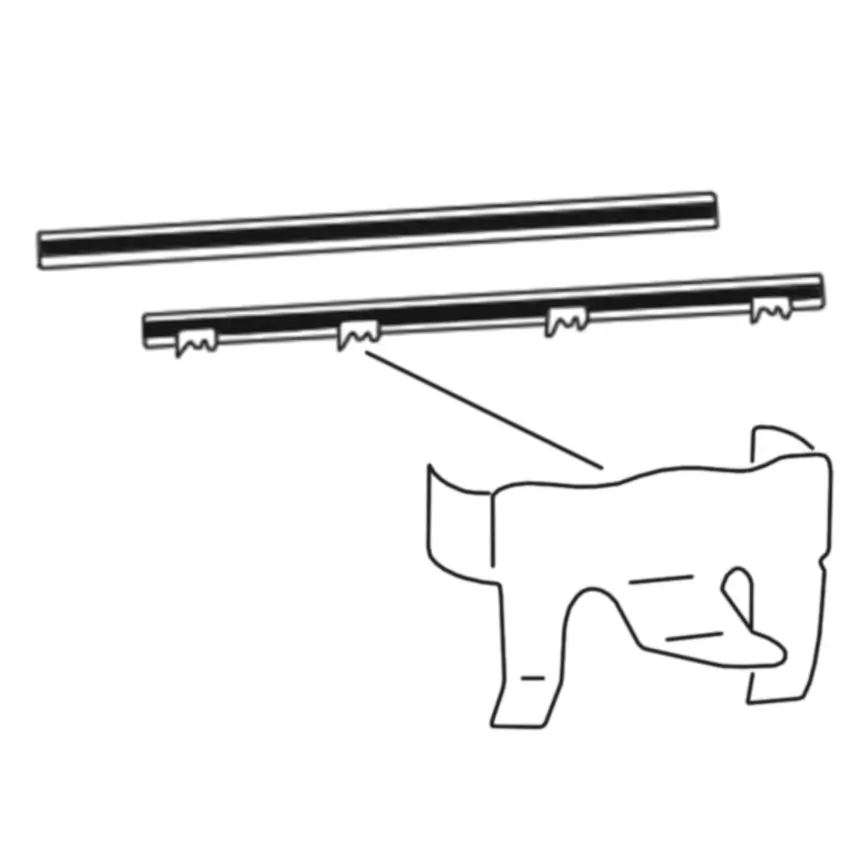 Door Window Anti-Rattle Felts 1 Door 66-77 Bronco