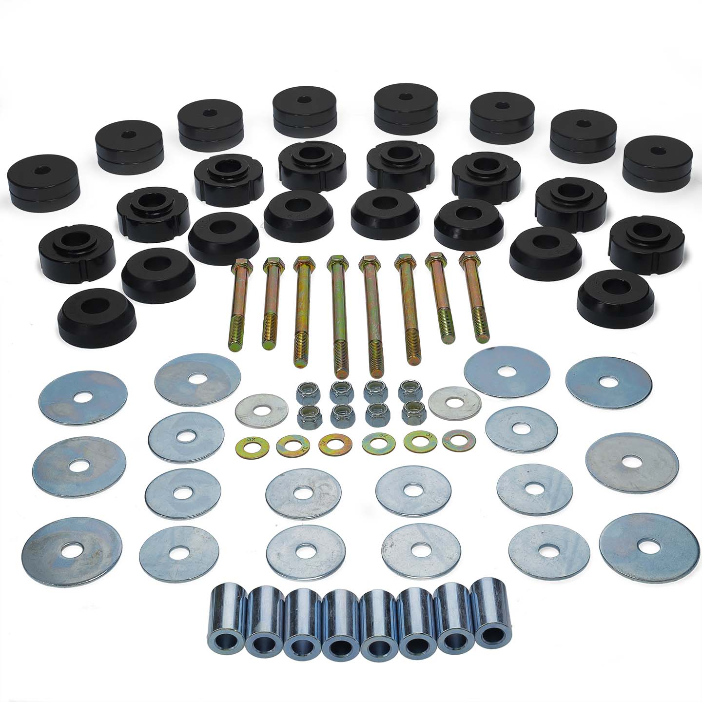 Early Bronco Billet Aluminum 1-inch Body Lift Kit w/Mounts - Black