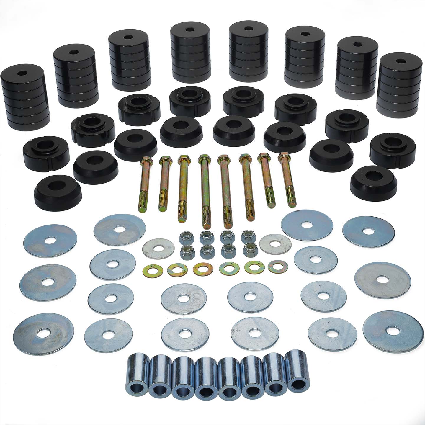 Early Bronco Billet Aluminum 3-inch Body Lift Kit w/Mounts - Black