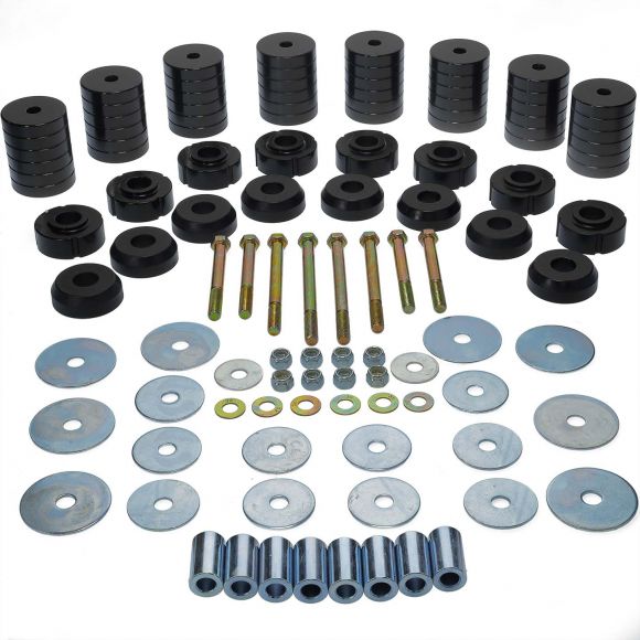 Early Bronco Billet Aluminum 3-inch Body Lift Kit w/Mounts - Black