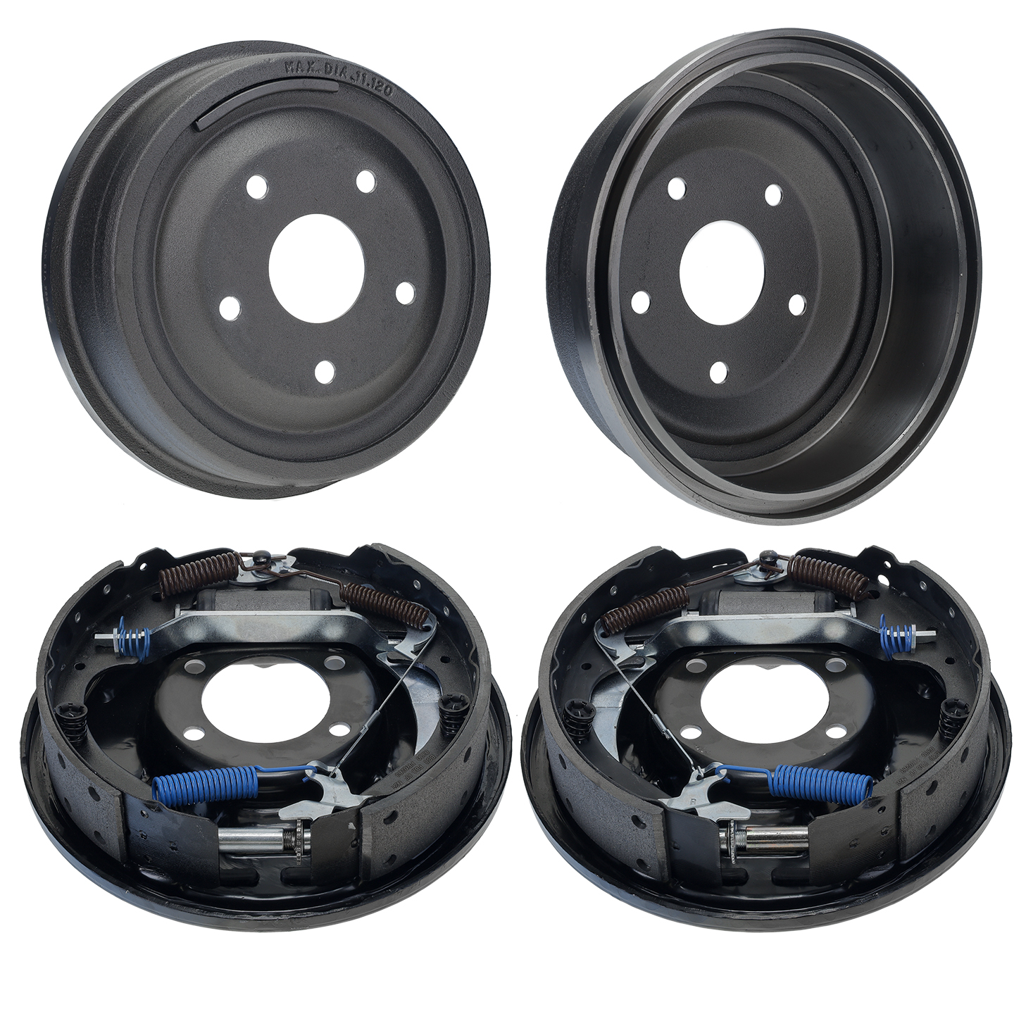 Rear Drum Brake Kit w/Backing Plates, 76-78 Bronco, 75-78 Ford Truck