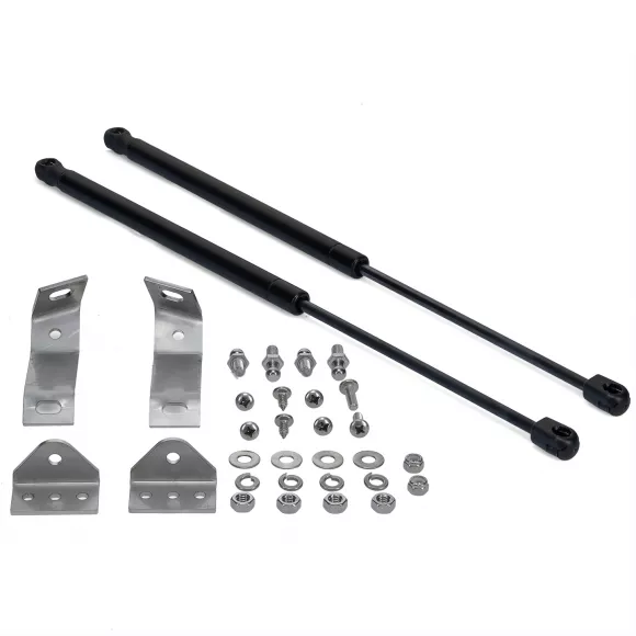 Shox N The Hood Black Hydraulic Hood Props 66-77 Bronco