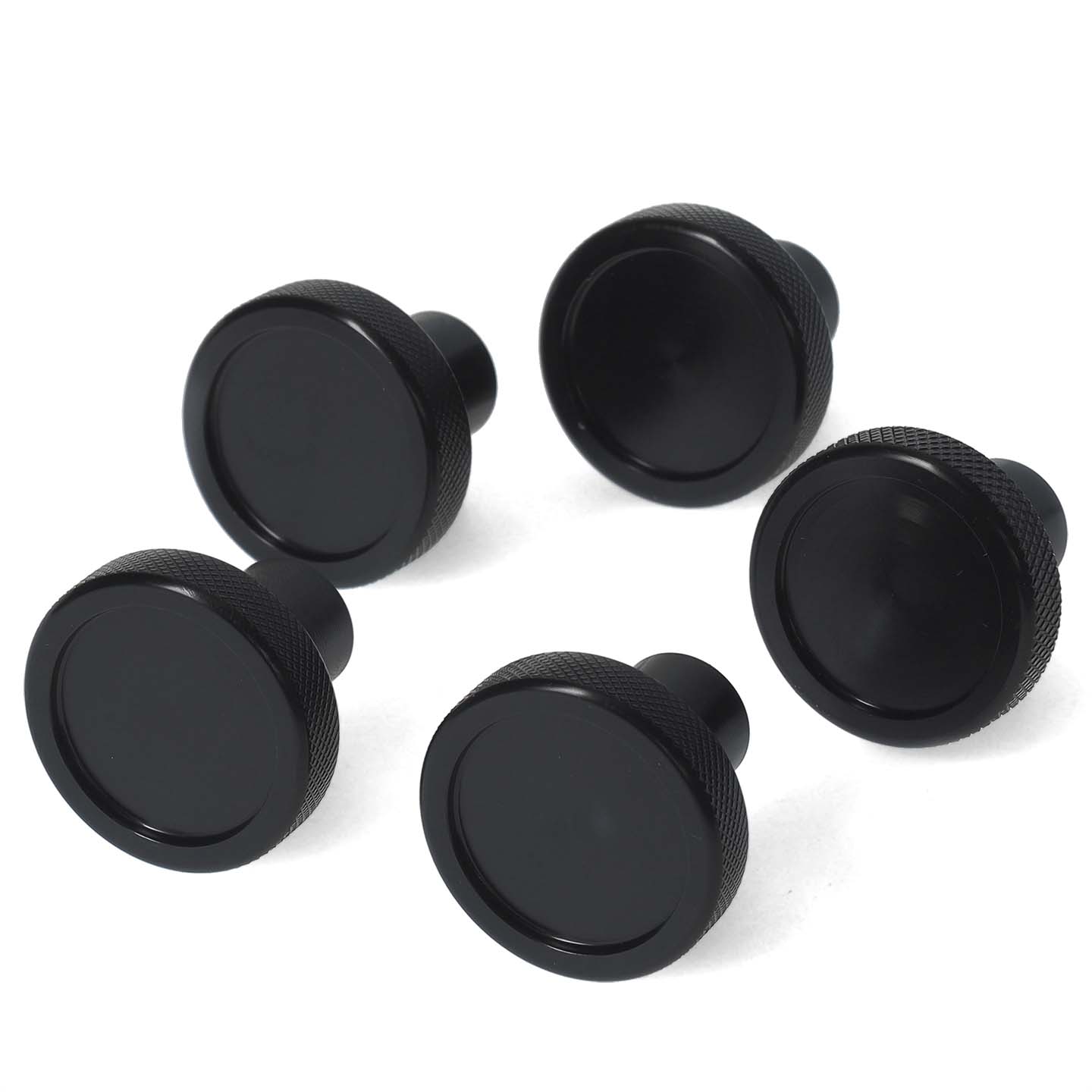 Black Billet Dash Knobs Set of 5 66-77 Bronco