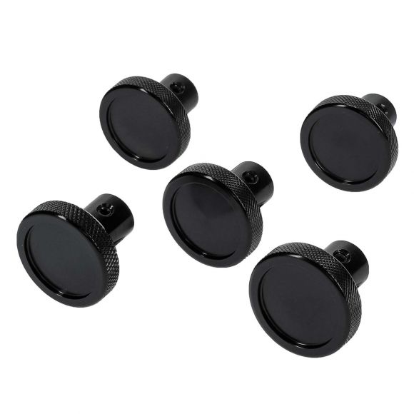 Early Bronco Black Billet Dash Instrument Knobs - Set of 5