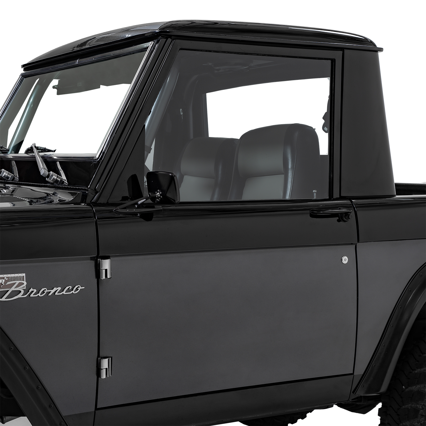 Early Bronco One-Piece Door Window Kit - Vent Window Delete