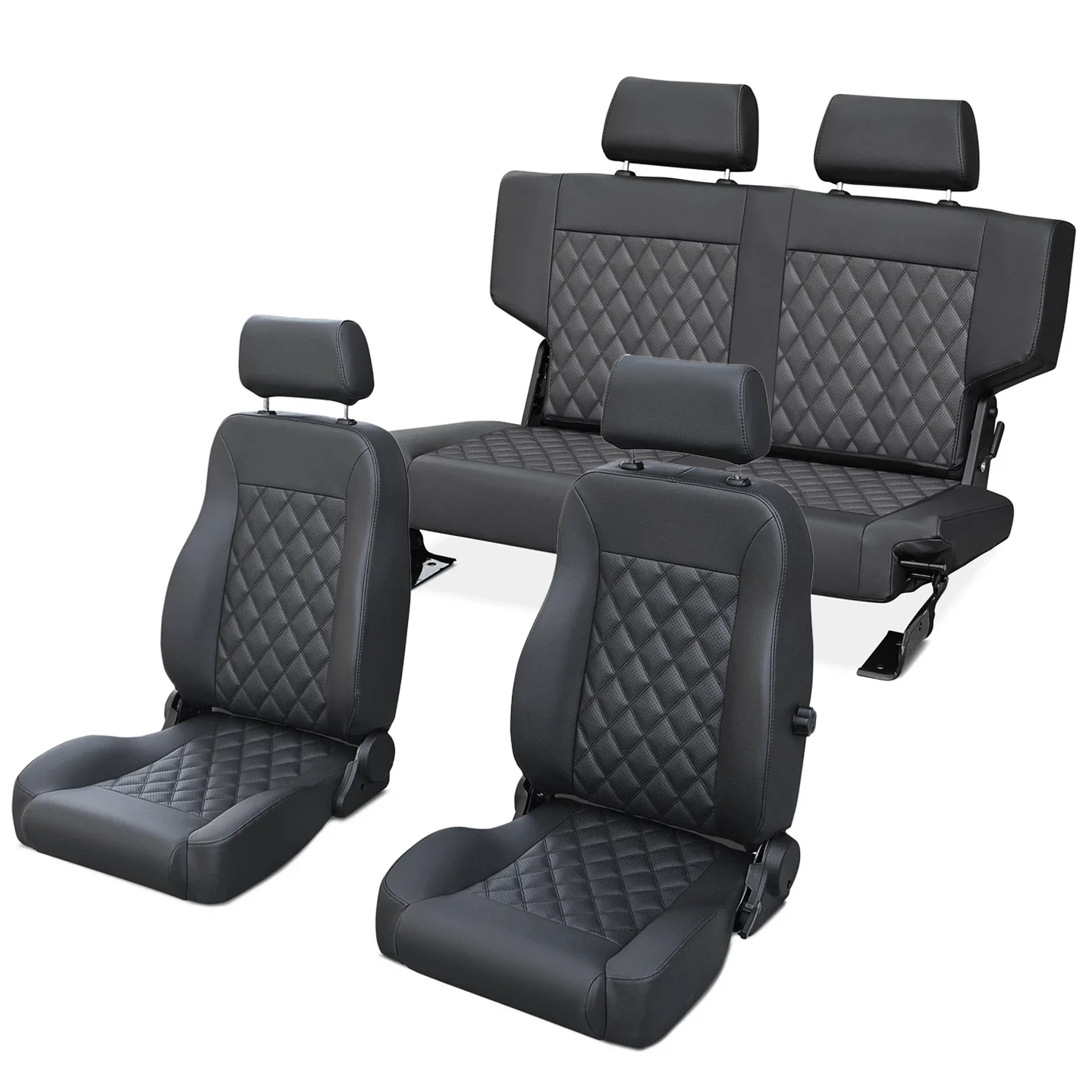 Caballo Black Diamond Early Bronco Seats, Front & Rear