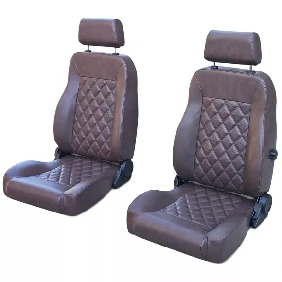 Caballo Dark Saddle Diamond Early Bronco Front Bucket Seats