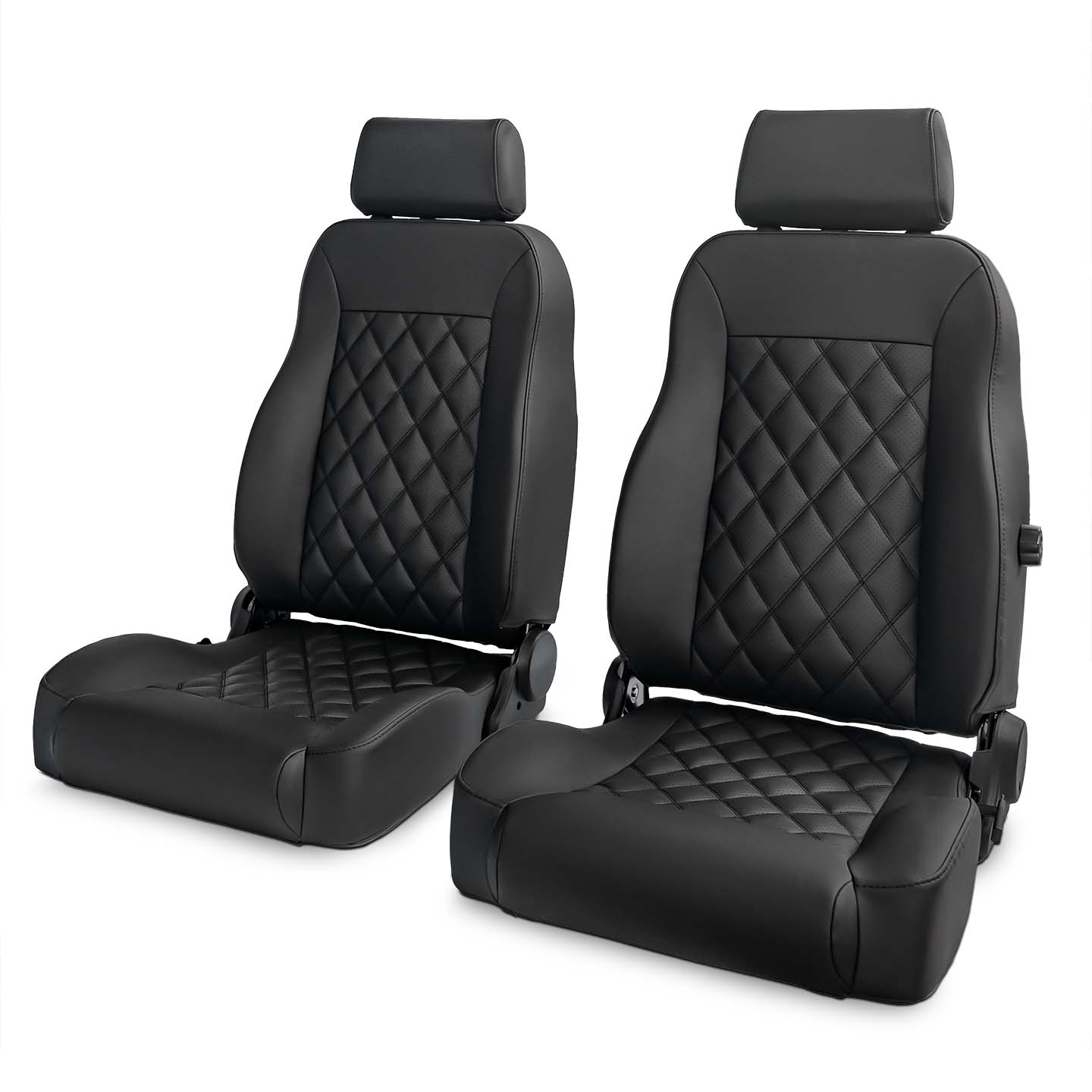 Caballo Classic Early Bronco Front Bucket Seats - Black Diamond