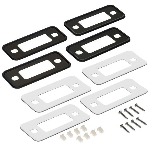 Side Marker Bezels w/Pads (Set of 4) - Black Finish, 70-77 Ford Bronco