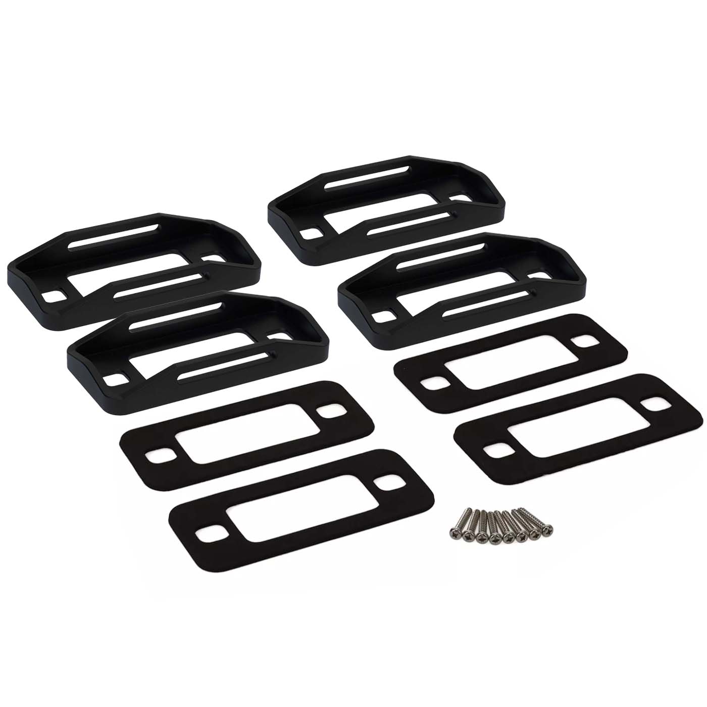 Black Billet Side Marker Light Armor Bezels - Set of 4, 70-77 Ford