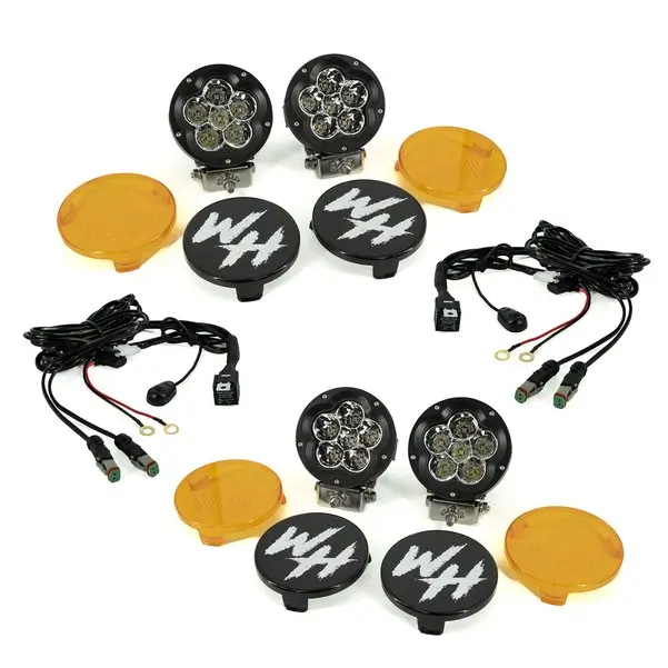 WH Revolution 5" LED Off-Road Quad Light Kit Includes Black and Amber ...