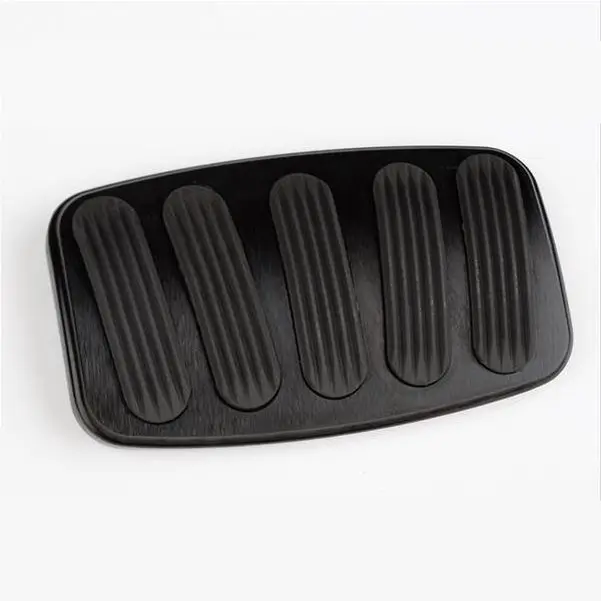 Lokar Billet Aluminum Curved Automatic Power Brake Pedal Pad Large - Black