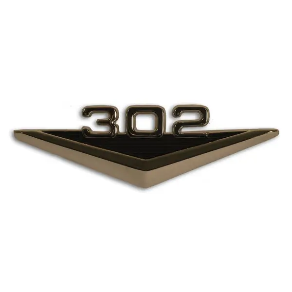 302 Emblem with Clips Early Style 66-77 Bronco