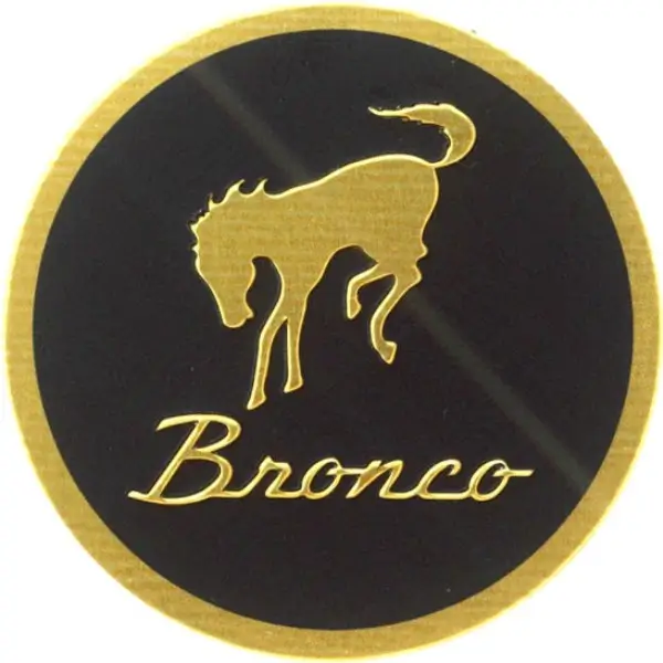 Bucking Bronco Round Sticker Decal 1-3/8 inch