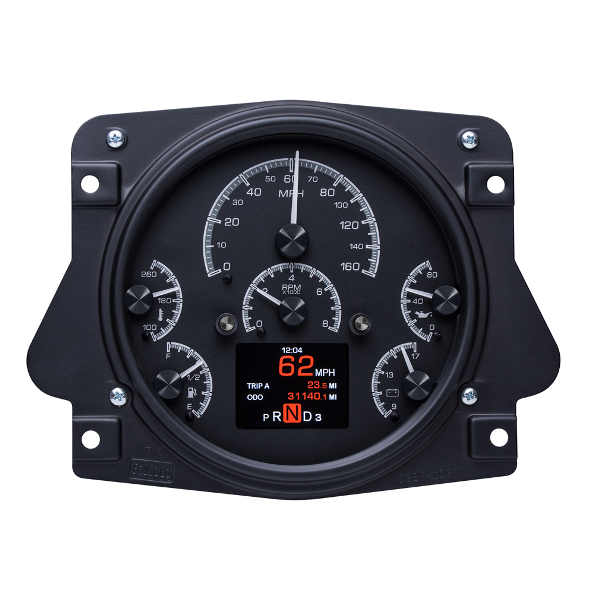 HDX Dakota Digital Dash Black Alloy 66-77 Bronco / 61-66 Pickup