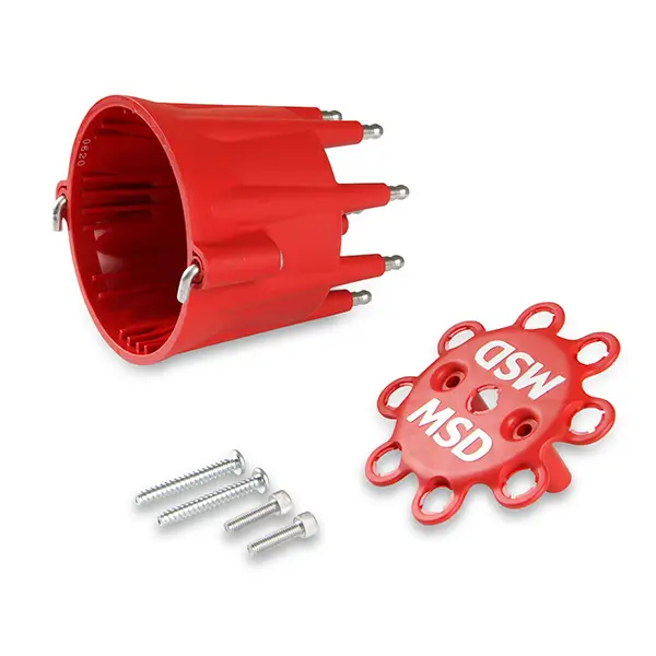 MSD 8433 V8 Distributor Cap With HEI Terminals and Spark Plug Wire ...