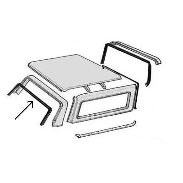 Back Window Upper Glass Run Seal 78-79 Bronco